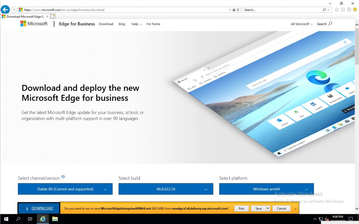 ติดตั้ง Microsoft Edge บน Windows Server 2019 – Implementer Limited